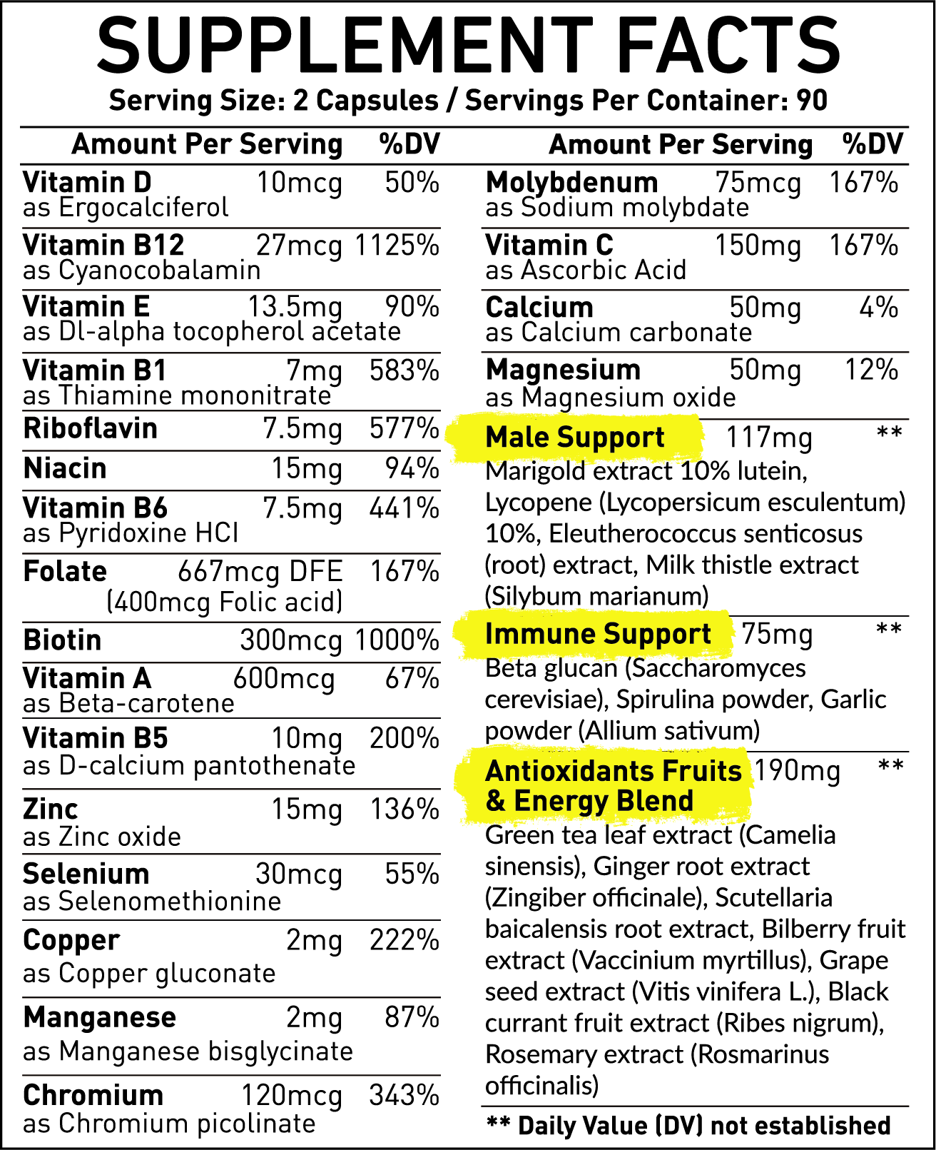 Men's Vitality Formula Multivitamin | Best Multivitamin Capsule for Men – Nano Singapore
